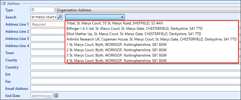 Use AFD to perform an address lookup